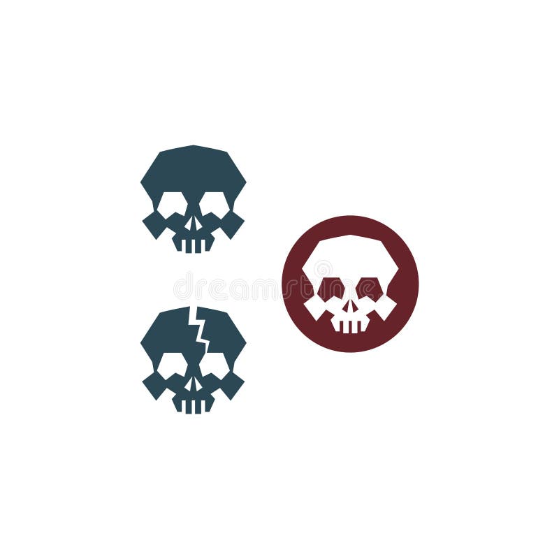 Skull Logo Icon Design Vector Template Stock Vector - Illustration of ...