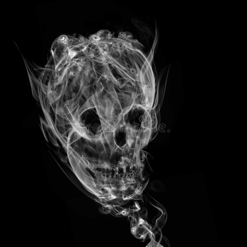 Smoke skull stock illustration. Illustration of cold - 10789044