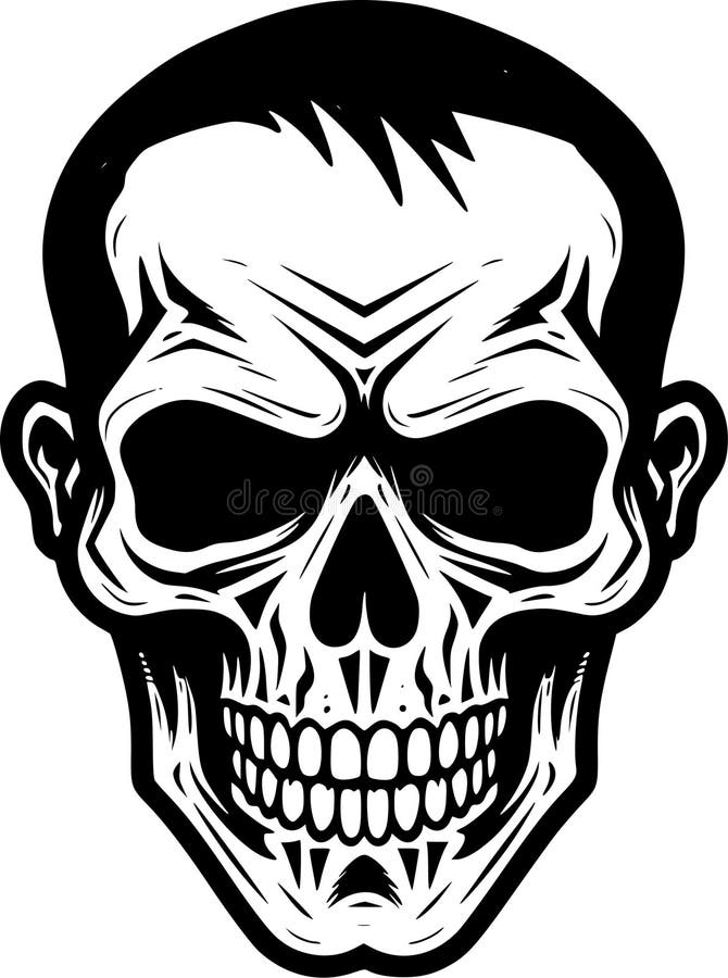 Skull - Minimalist and Flat Logo - Vector Illustration Stock Vector ...