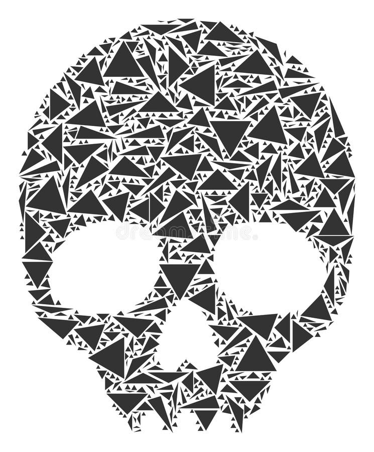 Skull Mosaic of Triangles stock vector. Illustration of figure - 119925108