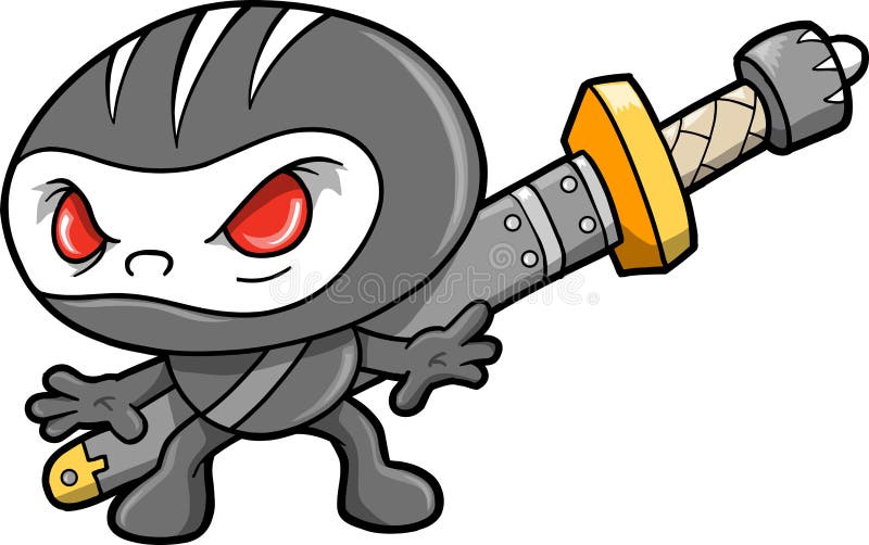 Skull Ninja Vector Illustration Stock Vector - Illustration of urban ...
