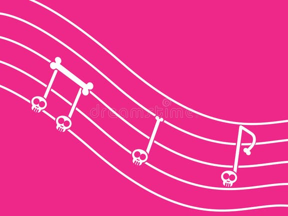 Skull note 2 stock illustration. Illustration of music - 7106516