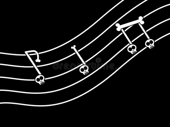 Skull note stock illustration. Illustration of black, dead - 7106511