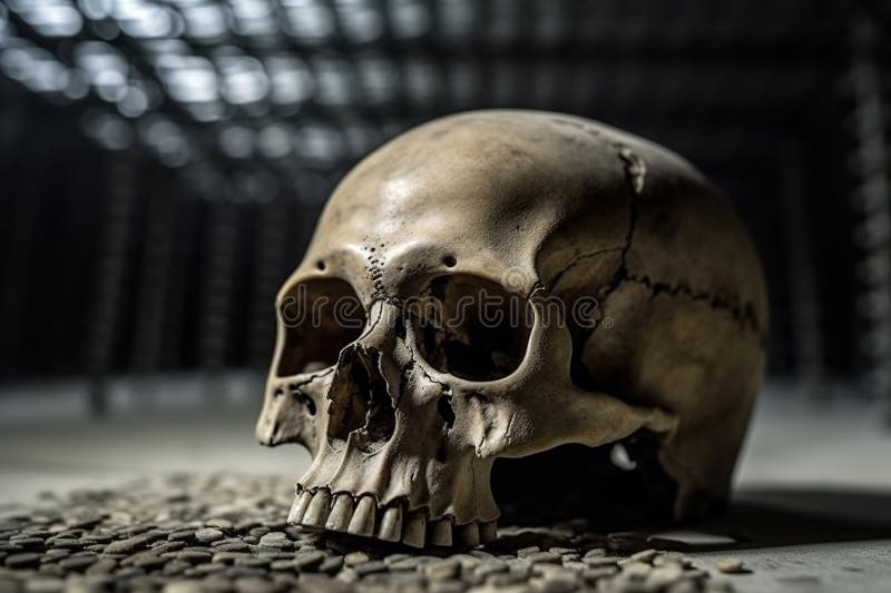 Skull in Abandoned Technical Room Stock Illustration - Illustration of symbol, cranium: 276698911