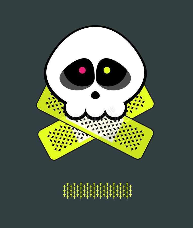 Skull patch a stock vector. Illustration of banner, cross - 16656338