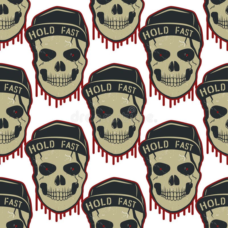 Skull Pattern Design Isolated on White Background. Stock Vector Stock ...