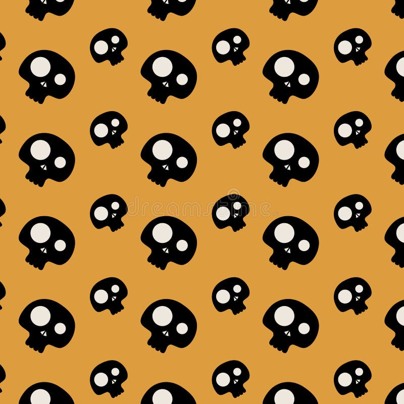 Skull Pattern. Halloween Pattern Ornament.Halloween Pattern with Skull ...