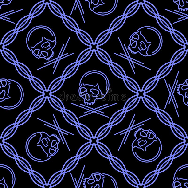 Skull pattern stock vector. Illustration of seamless - 62936483