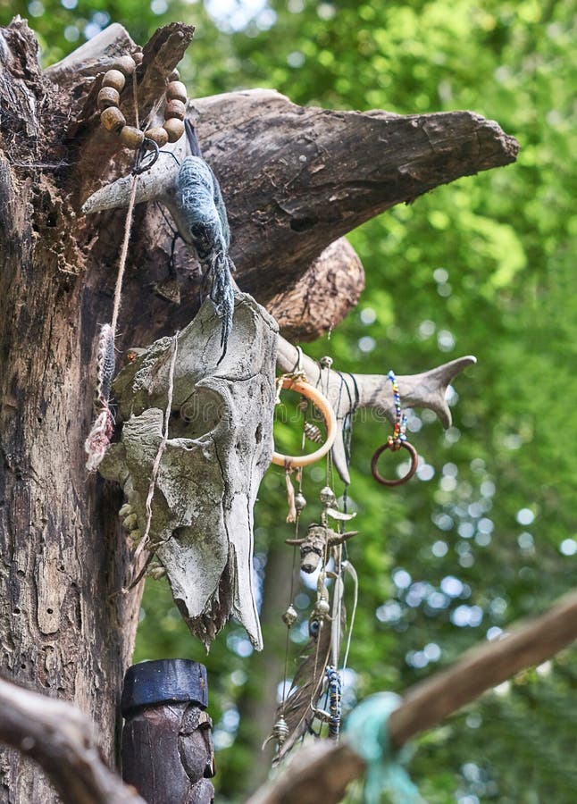 Skull on a Place of Worship of Pagan Gods. 2. Stock Photo - Image of ...
