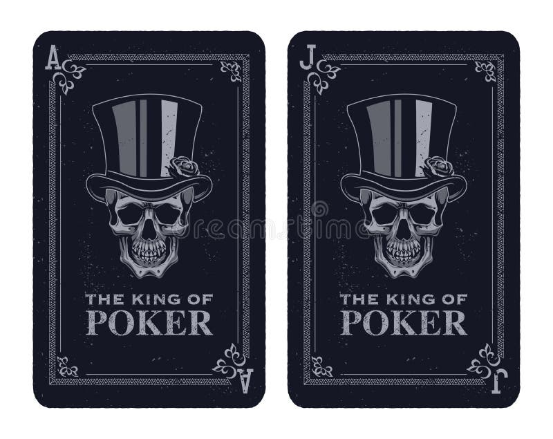 Skull poker card stock illustration. Illustration of skull - 89115484