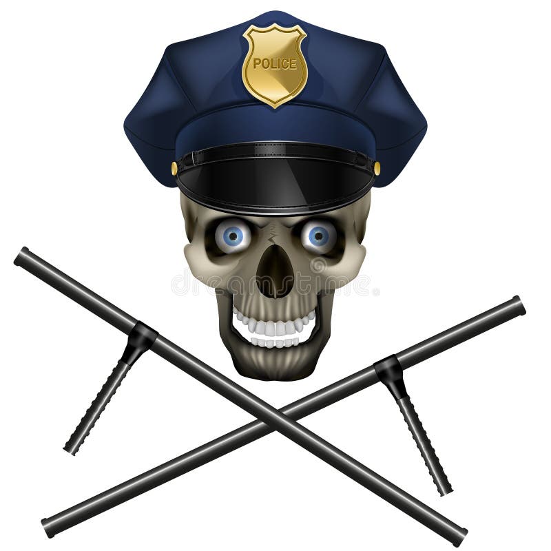 Police Skull Illustration stock illustration. Illustration of rifle ...
