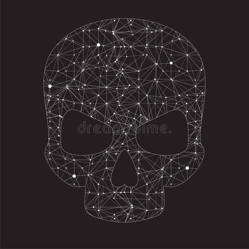 Skull with polygon stock vector. Illustration of human - 168809506