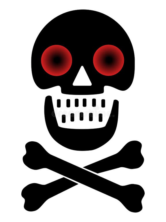 Skull with red eyes stock vector. Illustration of halloween - 5376445