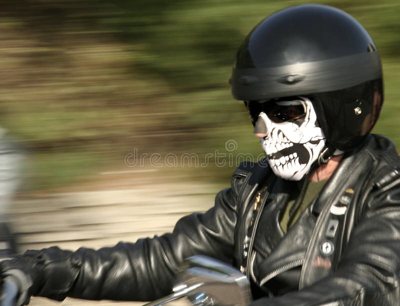 Skull Rider stock image. Image of death, bike, mask, motorcycle - 1297787