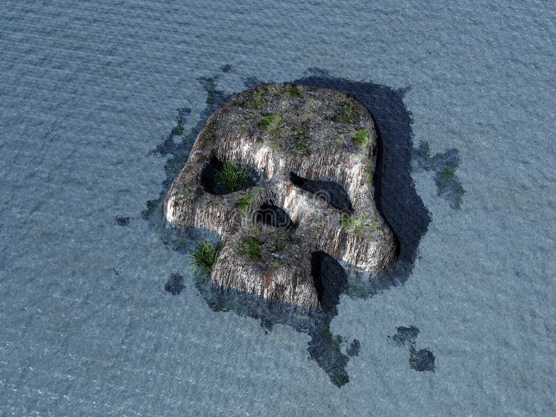 Skull Rock Island stock illustration. Illustration of rock - 33106089