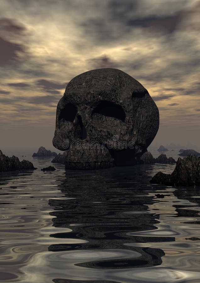 Skull Rock Island stock illustration. Illustration of rock - 33106089