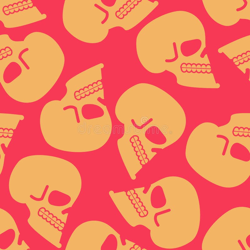 Skull Seamless pattern stock vector. Illustration of decor - 51640999