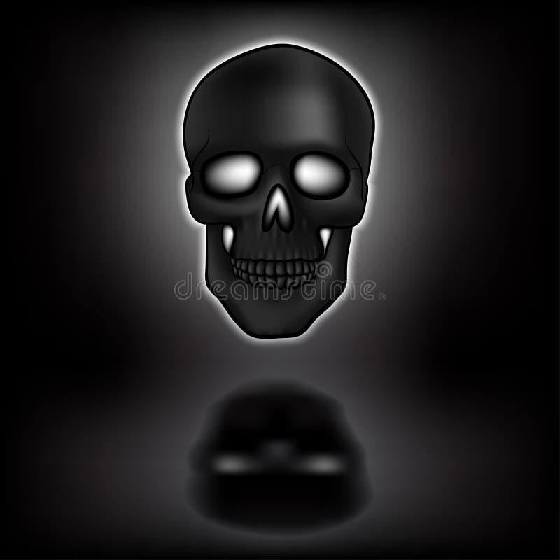 Skull with shadow stock vector. Illustration of head - 44426258