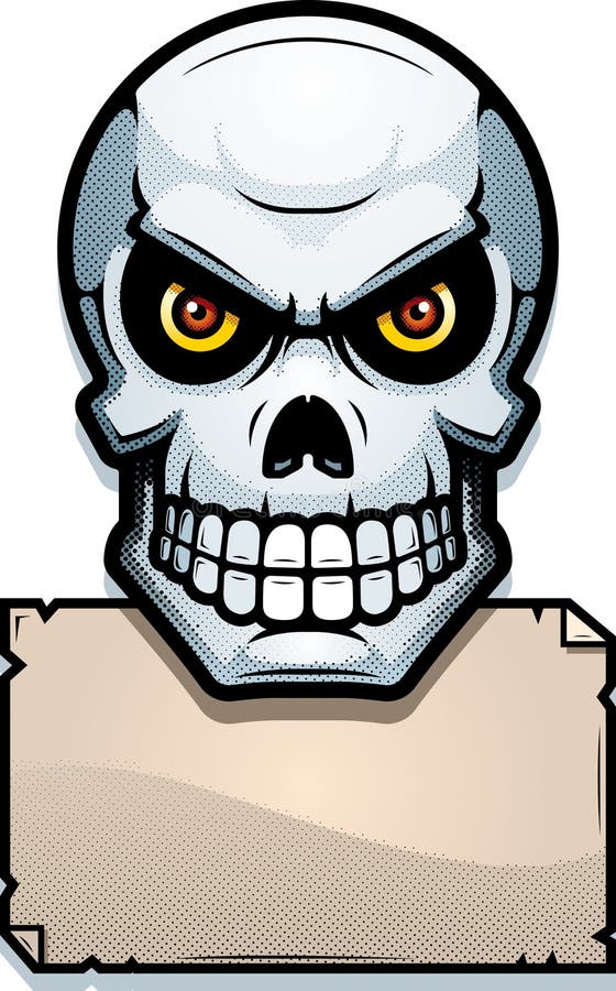 Skull Sign Illustration stock vector. Illustration of vector - 115815764