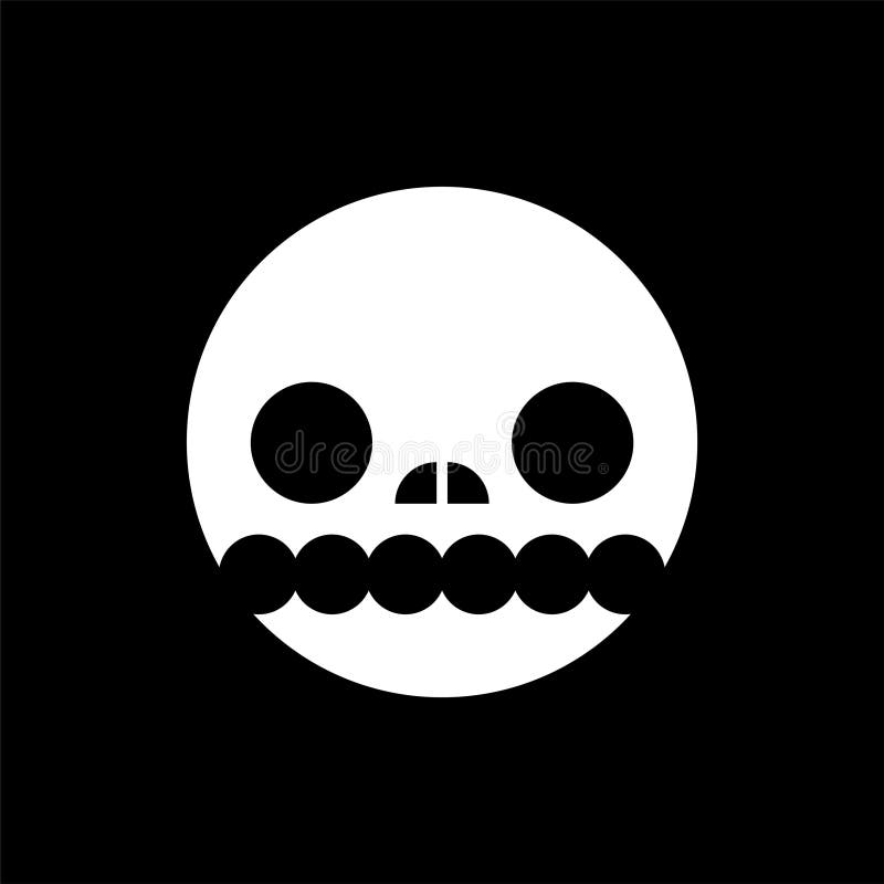 Skull Simple Geometric Shape Isolated. Vector Illustration Stock Vector ...