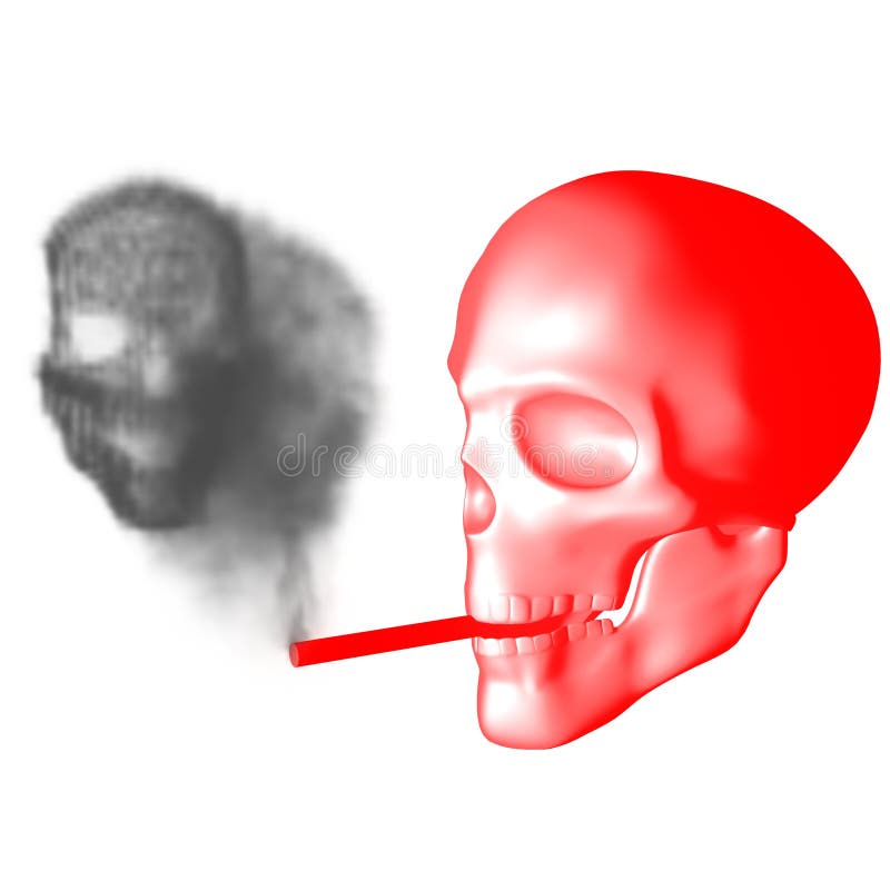 Skull smoking stock illustration. Illustration of skull - 52817484
