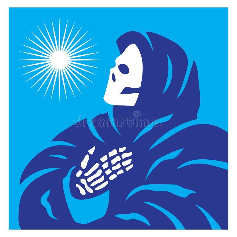 Skull with Sun Light Illustration Stock Vector - Illustration of dark ...