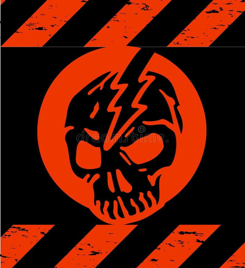 Skull Symbol Red Danger. Vector Stock Illustration - Illustration of ...