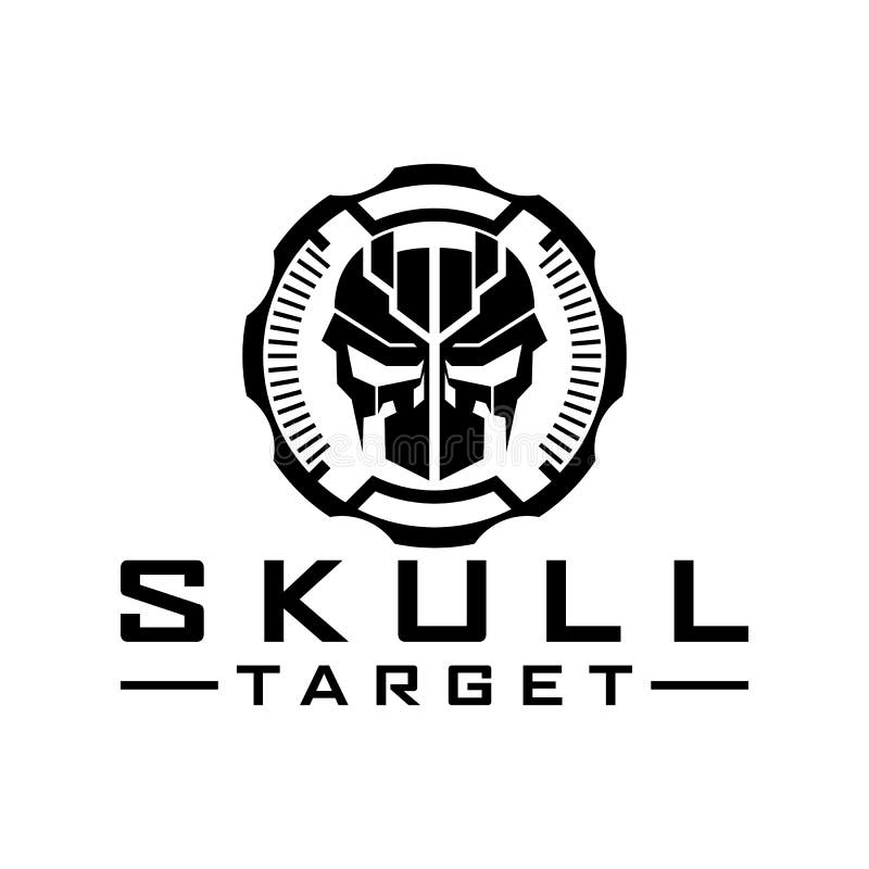 Skull Target Tactical Logo Design Vector Illustration Stock ...
