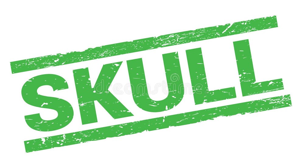 SKULL Text on Green Rectangle Stamp Sign Stock Illustration ...