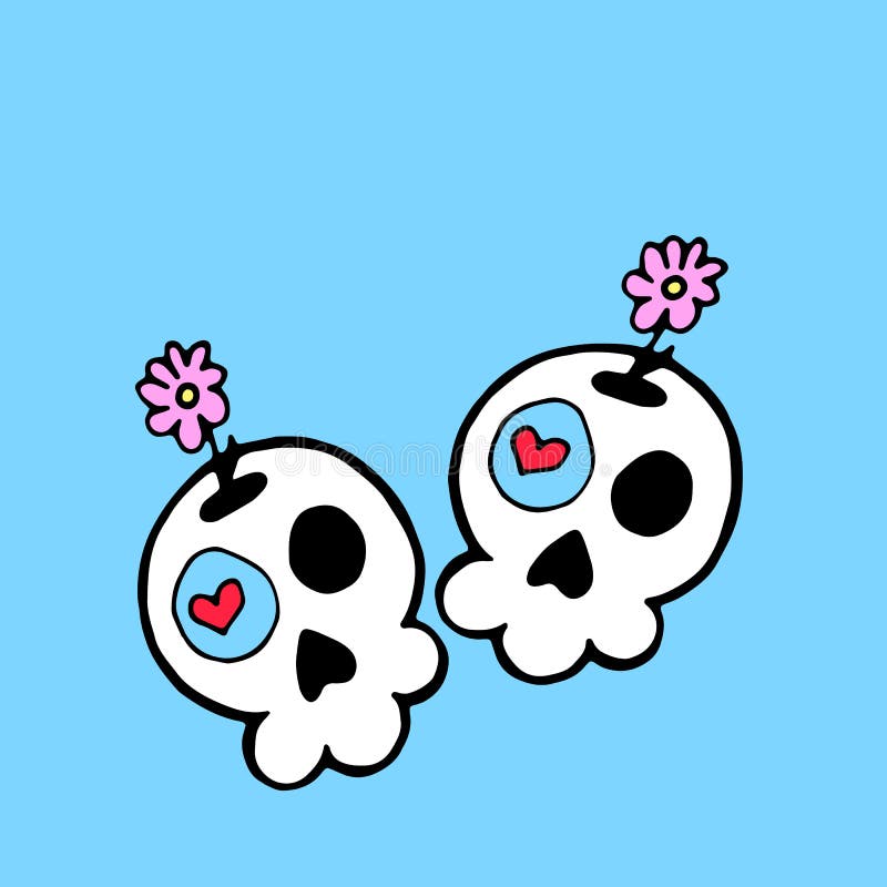 Vector Dead Skeleton Halloween Illustration Cartoon Skull Stock ...