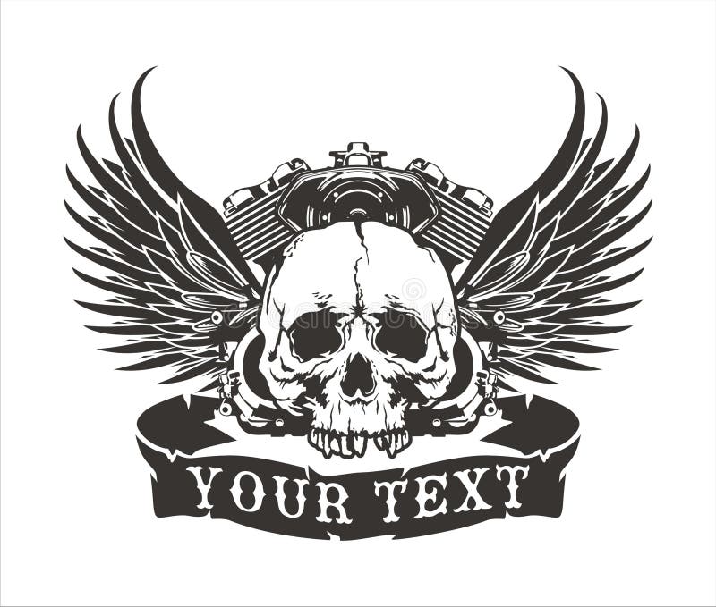 Skull Wing Esport Logo Design Stock Vector - Illustration of angel ...