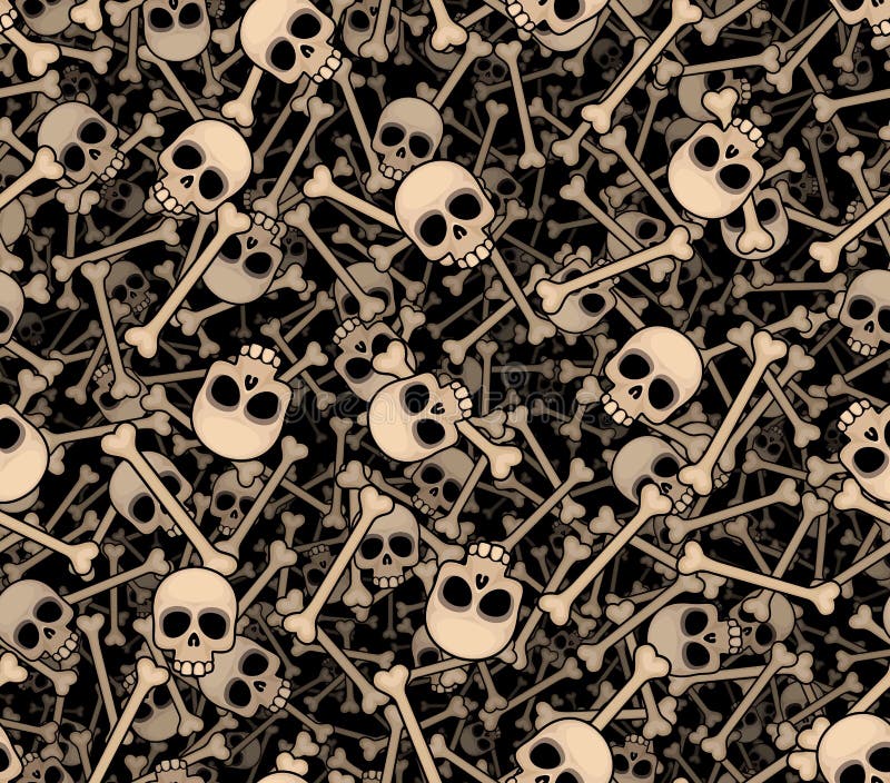 Black and White Skulls Illustration Stock Vector - Illustration of ...