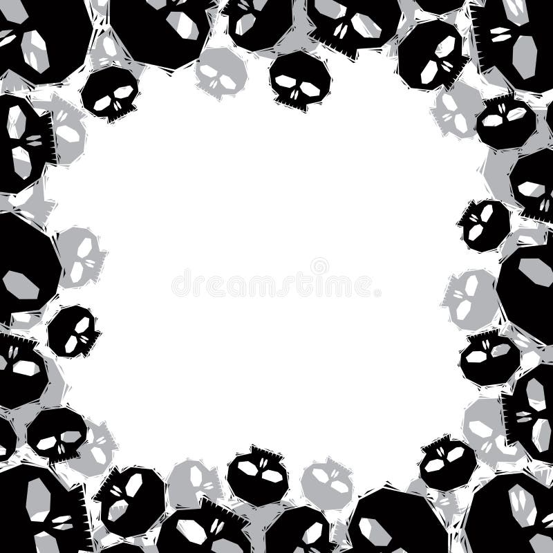 Black Skulls Seamless Pattern. Stock Vector - Illustration of pattern ... Black Skulls Seamless Pattern. Stock Vector - Illustration of pattern ...