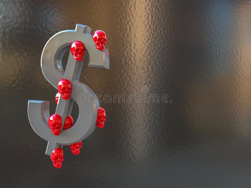 Dollar sign made of ice stock image. Image of blue, photorealistic ...