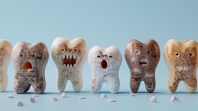 Skulls Forming in Decayed Teeth Visual Representation of Advanced Tooth ...