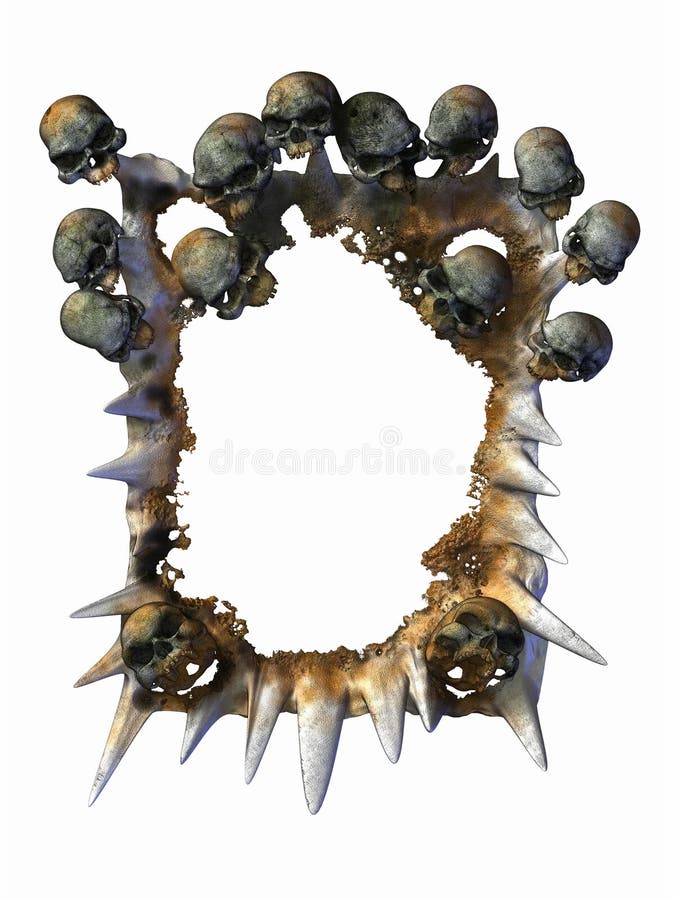 Skulls frame stock illustration. Illustration of bizarre - 4432905