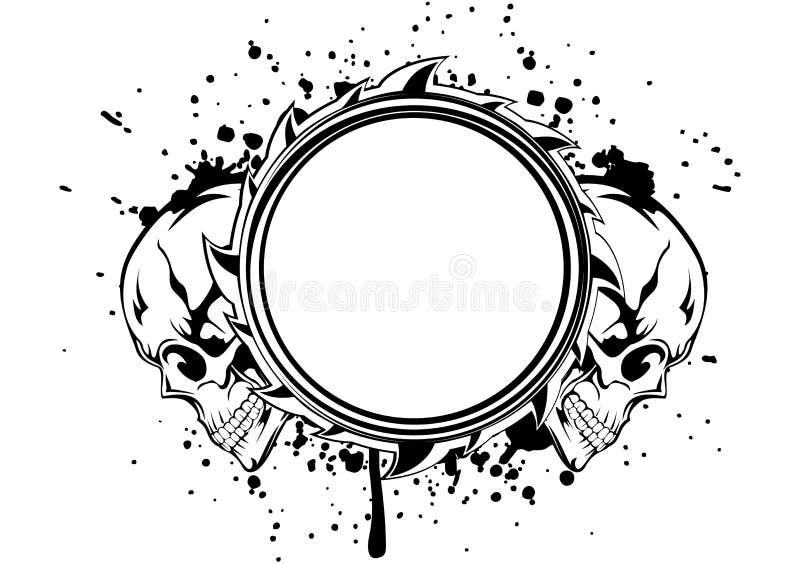 Skulls frame stock vector. Illustration of bone, blood - 43954545