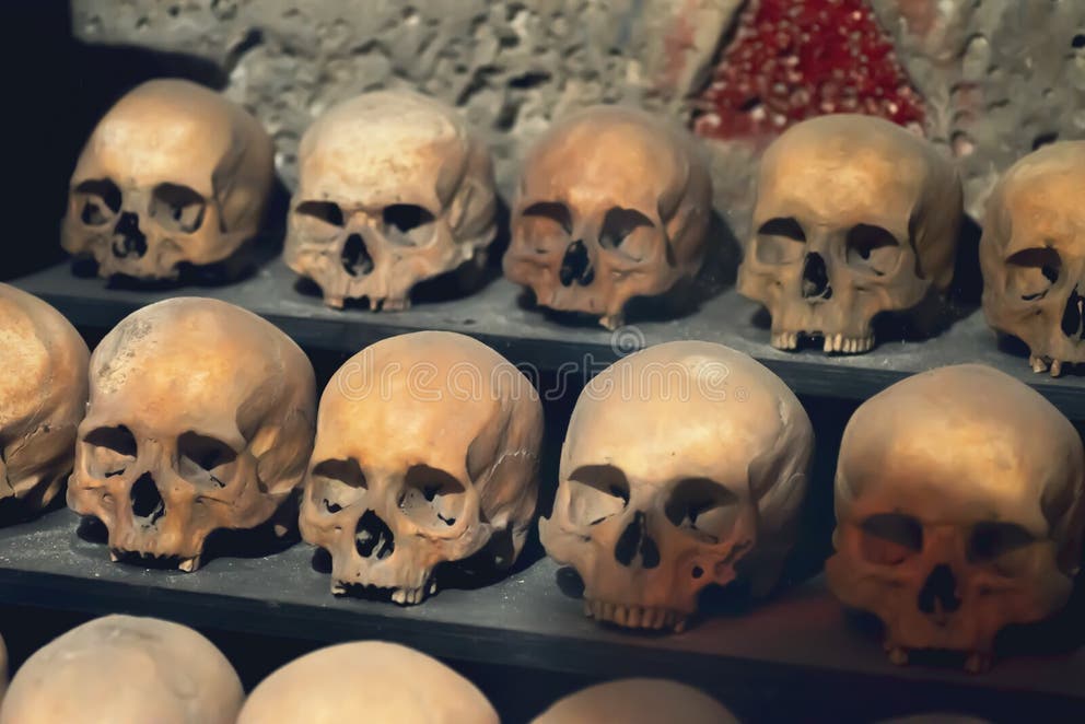 Skulls of monks stock photo. Image of grave, scary, skull - 129716968