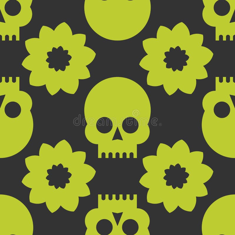 Skulls seamless pattern stock vector. Illustration of cranium - 165129625