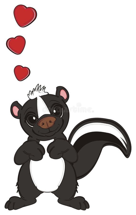 Cartoon Skunk Love stock vector. Illustration of smiling - 51460752 Cartoon Skunk Love stock vector. Illustration of smiling - 51460752
