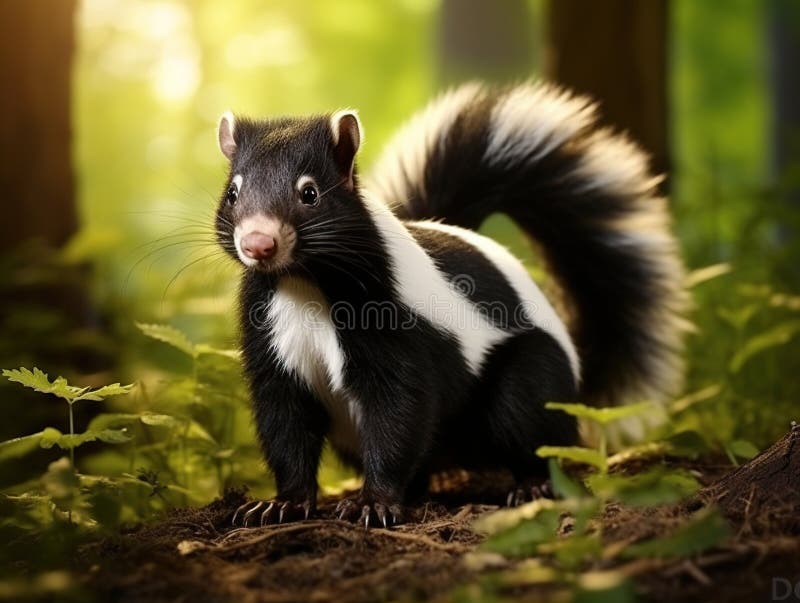 Ai Generated Illustration Wildlife Concept of Skunk Stock Illustration ...