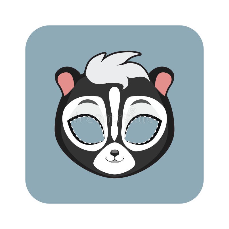 Skunk Face Mask Stock Illustrations – 14 Skunk Face Mask Stock ...