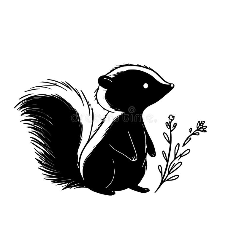 Skunk Line Art Stock Illustrations – 321 Skunk Line Art Stock ...