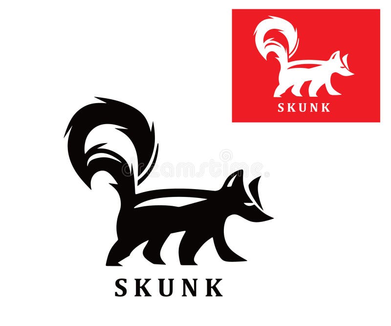 SKUNK WILD CUTE ICONIC ANIMAL LOGO Stock Vector - Illustration of ...