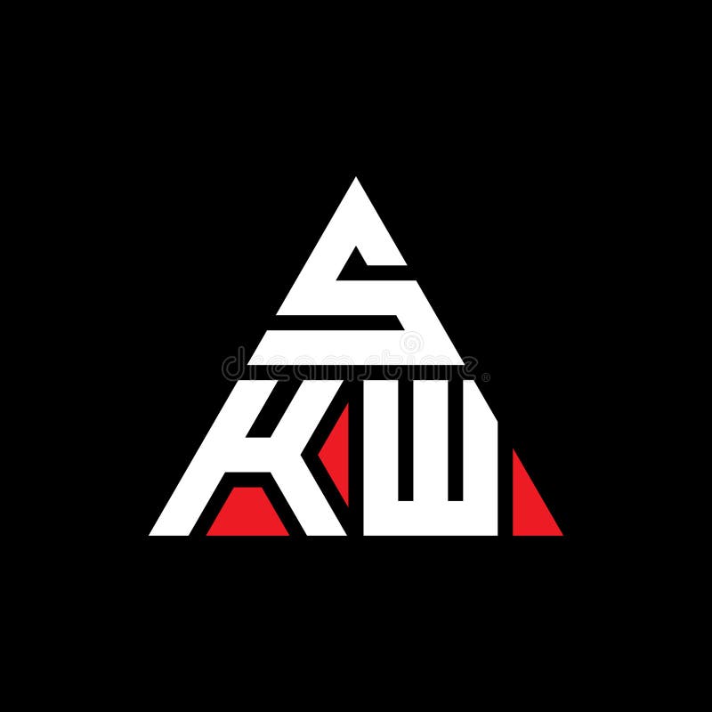 SKW Triangle Letter Logo Design with Triangle Shape. SKW Triangle Logo ...