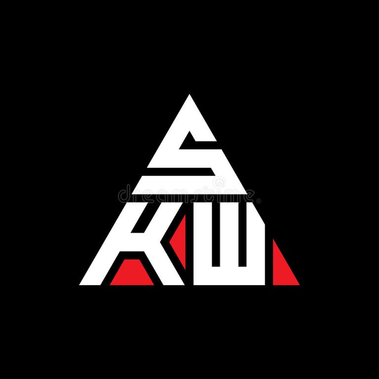 SKW Triangle Letter Logo Design with Triangle Shape. SKW Triangle Logo ...