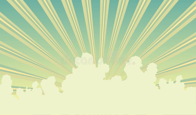 Sky stock vector. Illustration of retro, space, clouds - 11011135