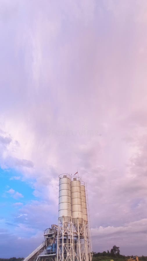 SKY ABOVE the CEMENT CILO stock image. Image of cilo - 265948523