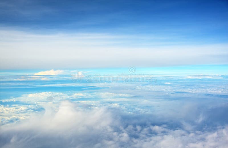Sky above clouds stock image. Image of high, cloudy, cloud - 27162935