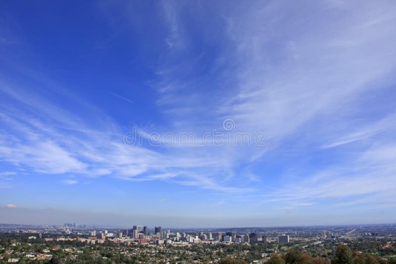 Sky above Los Angeles stock photo. Image of color, view - 15019708